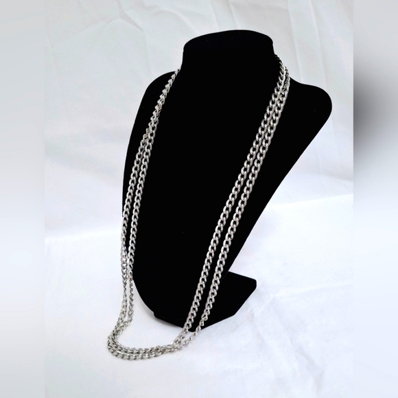 Monet | Jewelry | Vintage Monet Extra Long Silver Tone Chain | Poshmark